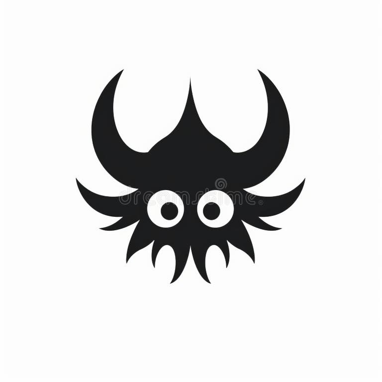 Minimalistic Imp Icon Pattern on White Background Design Stock ...