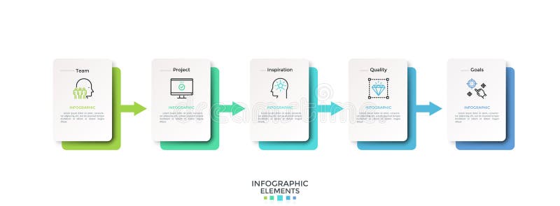 Minimalistic Infographic Template Stock Vector - Illustration of ...
