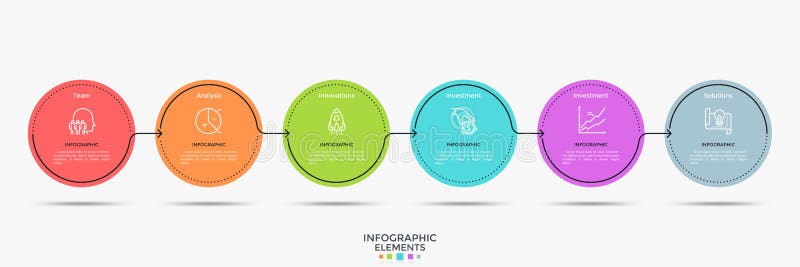 Minimalistic Infographic Template Stock Vector - Illustration of ...