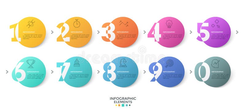 Minimalistic Infographic Template Stock Vector - Illustration of digit ...