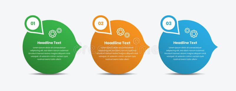 Minimalistic Infographic Text Presentation in Abstract Oval Shape Stock Vector - Illustration of ...