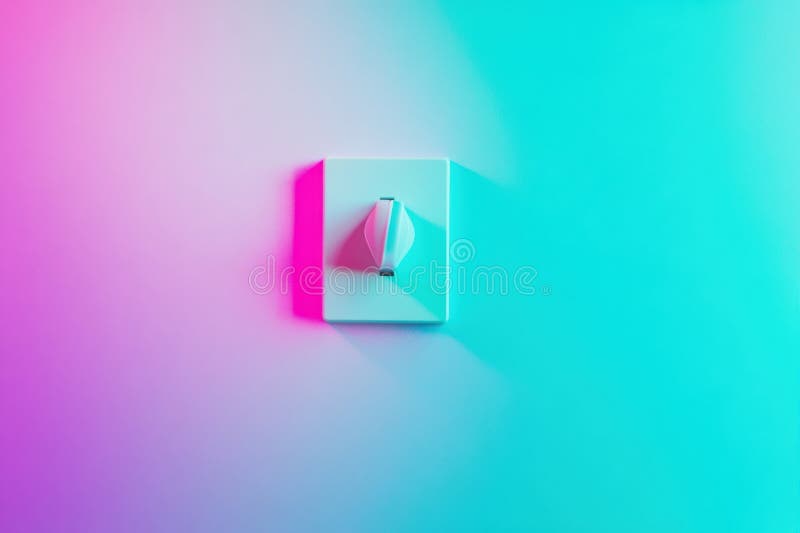 Minimalistic Interactive Toggle Switch Against Vibrant Gradient ...