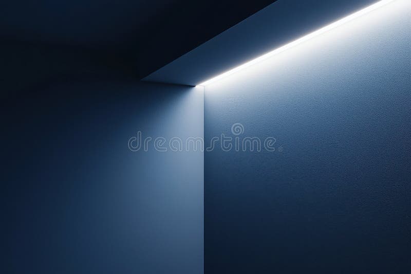 Minimalistic Corner of an Empty Room with Dramatic Lighting Stock Photo ...