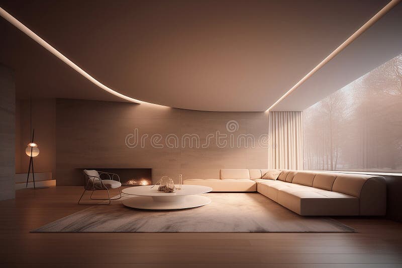 This Minimalistic Interior is Transformed at Night with the Use of LED ...