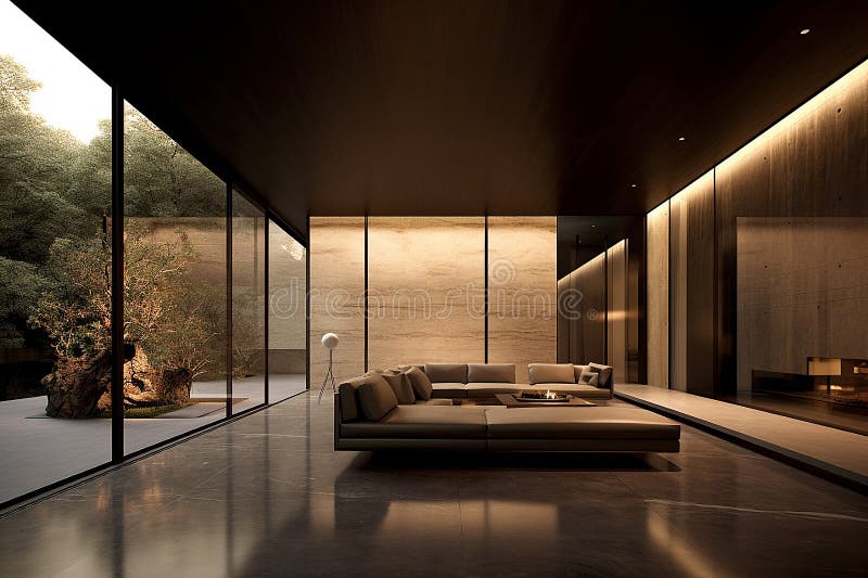 This Minimalistic Interior is Transformed at Night with the Use of LED ...