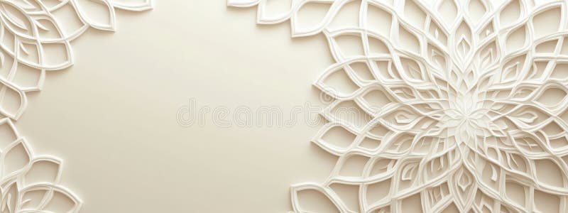 Minimalistic Islamic-inspired Background with Abstract Floral Arabesque ...