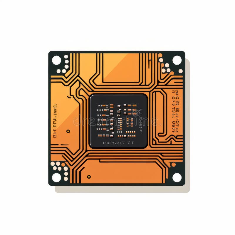 Minimalistic 32k Uhd Orange Circuit Board Vector Animation Asset Stock ...