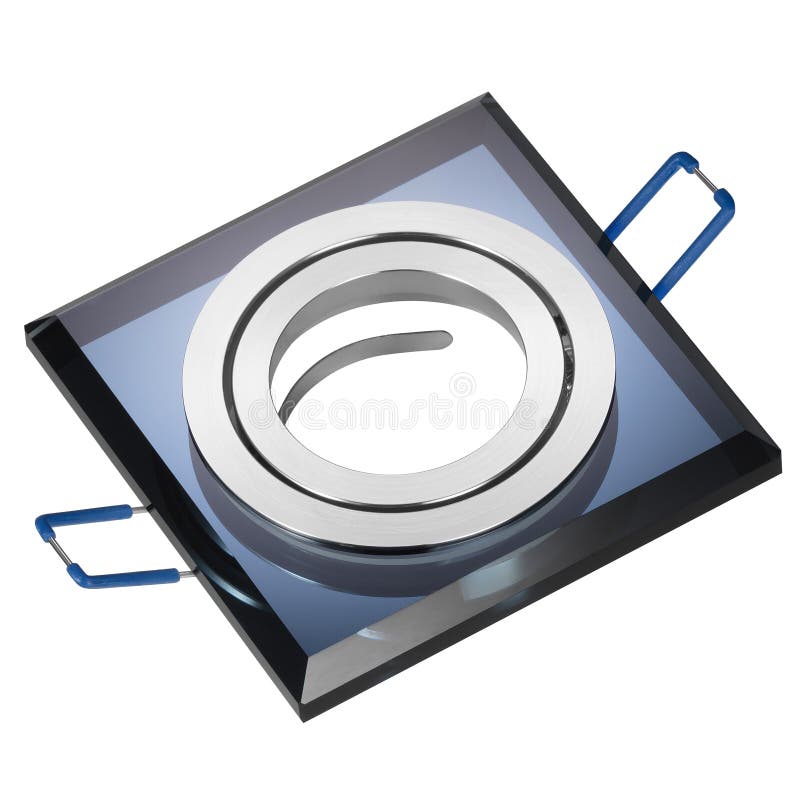 Minimalistic LED Lamp Shade Made of Glass, without the Bulb Isolated on ...