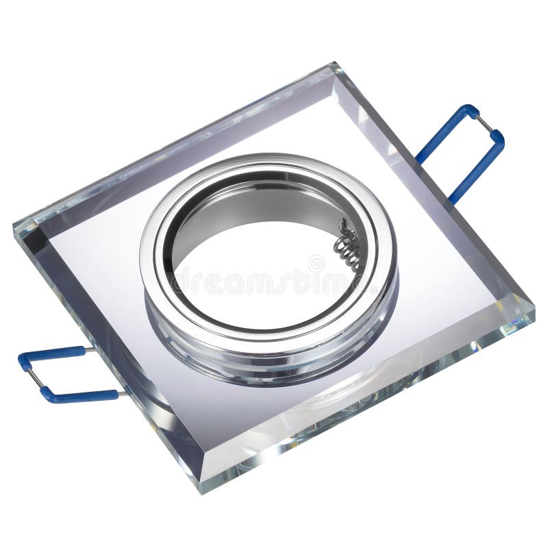 Minimalistic LED Lamp Shade Made of Glass, without the Bulb Isolated on ...