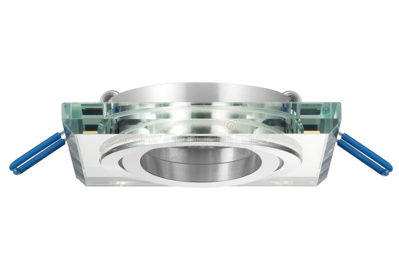 Minimalistic LED Lamp Shade Made of Glass, without the Bulb Isolated on ...