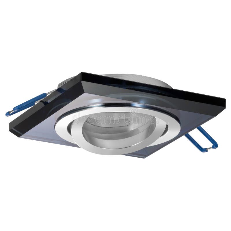 Minimalistic LED Lamp Shade Made of Glass, without the Bulb Isolated on ...