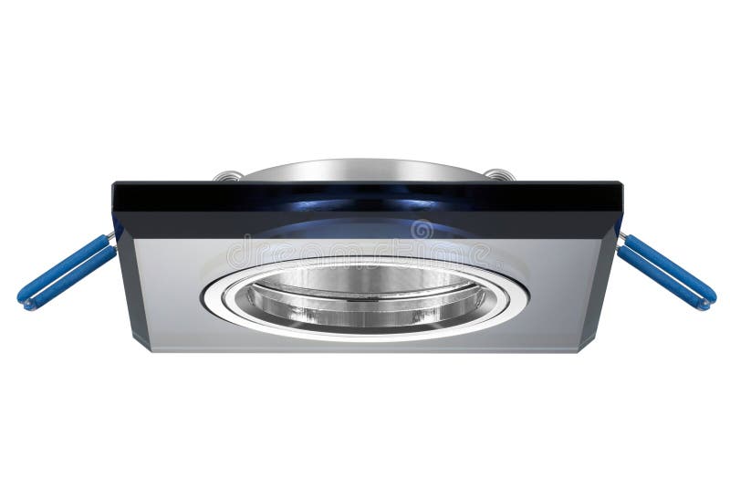 Minimalistic LED Lamp Shade Made of Glass, without the Bulb Isolated on ...