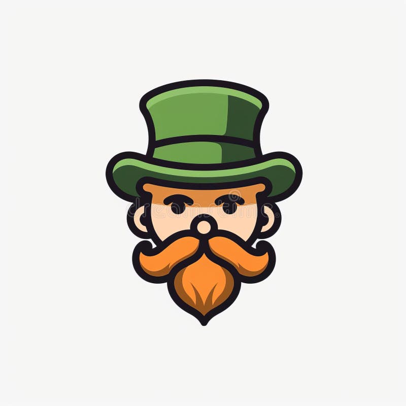 Minimalistic Leprechaun Icon: Clean and Simple Graphic Design-inspired ...