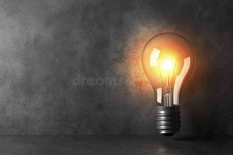 Minimalistic Light Bulb Design for Innovation and Creativity Concepts ...