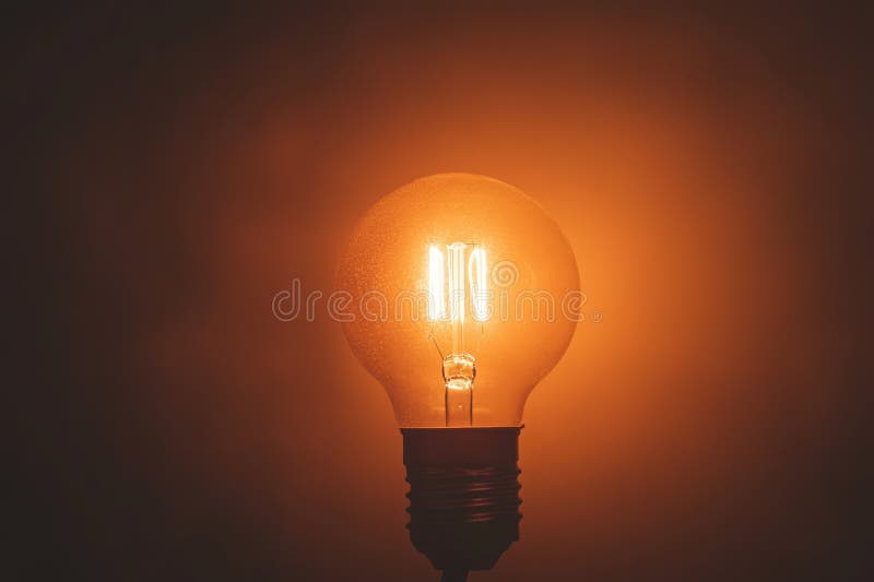 Minimalistic Light Bulb with Subtle Glow on Clean Background Stock ...
