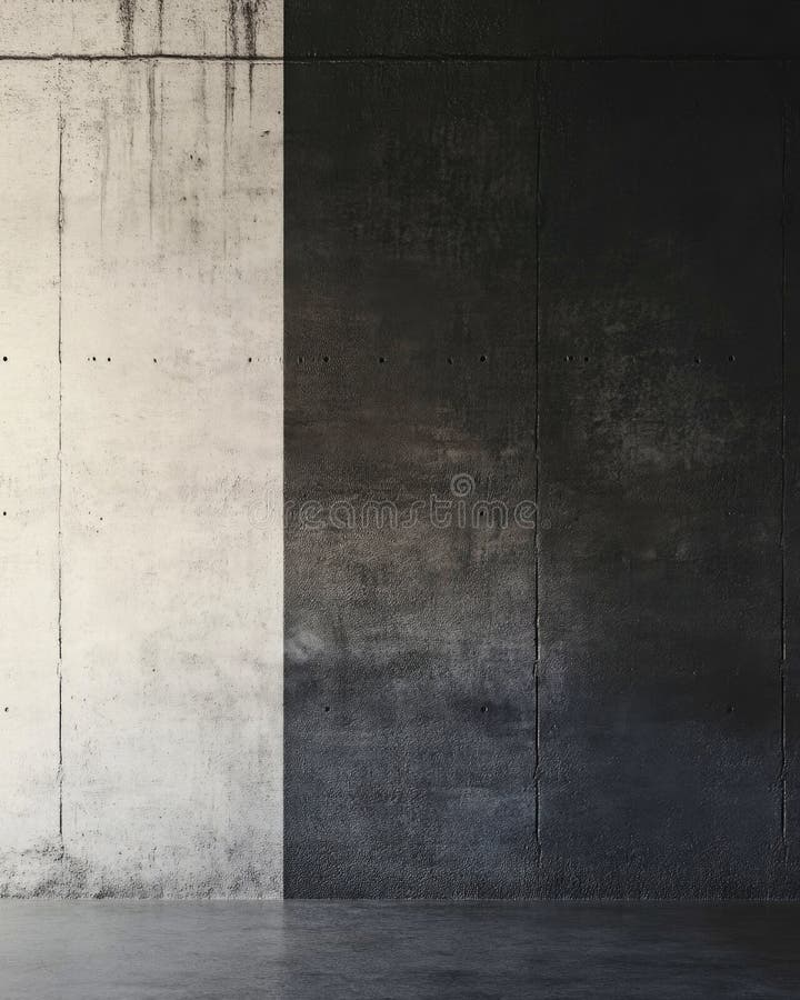 Minimalistic Light Grey and Black Matte Concrete Wall with Natural ...