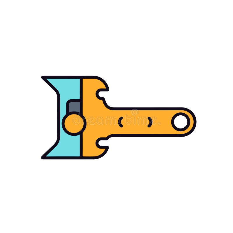 Minimalistic Line Art of a Cartoon Tool Stock Illustration ...