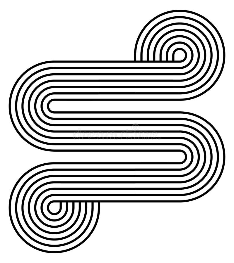 Minimalistic Line Decorative Element in Modern Style Stock Vector ...