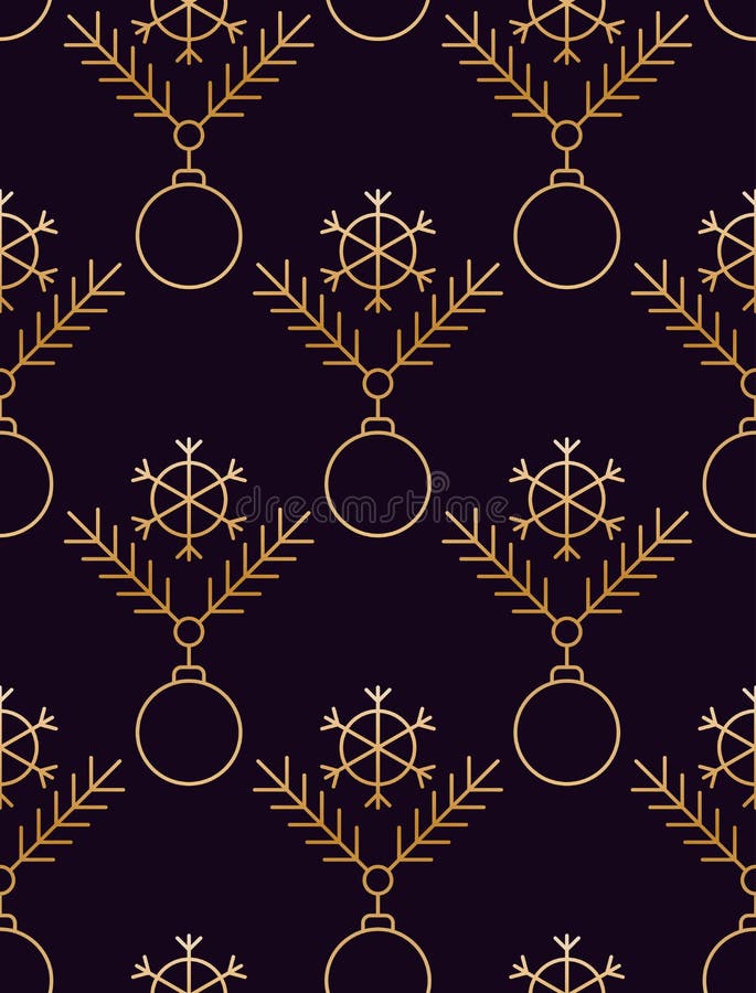 Minimalistic Linear New Year Pattern, Winter Holiday Pattern Stock ...