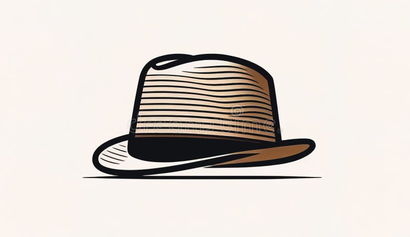 Logo Template, Flat Hat Isolated, Generative AI. Stock Illustration ...