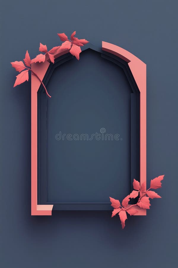 Minimalistic Low-poly 3D Frame with Geometric Design and Pastel Colors ...