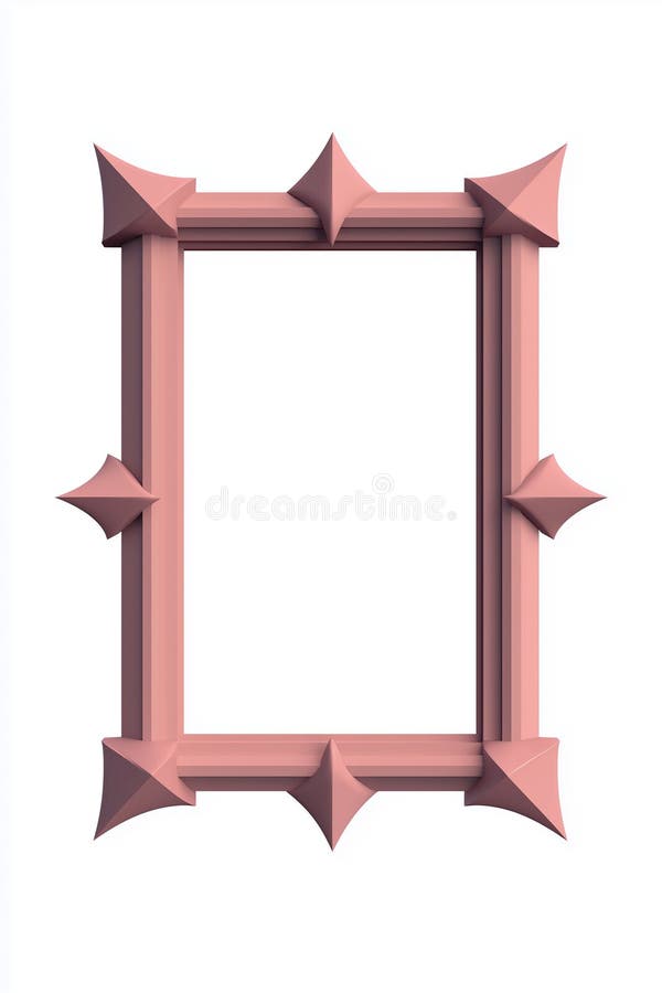 Minimalistic Low-poly 3D Frame with Geometric Design and Pastel Colors ...