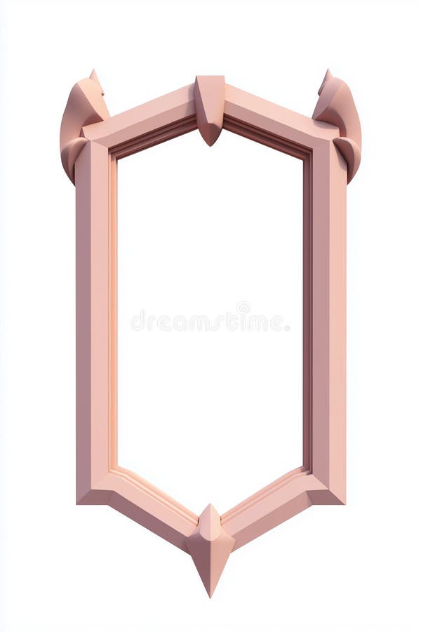 Minimalistic Low-poly 3D Frame with Geometric Design and Pastel Colors ...