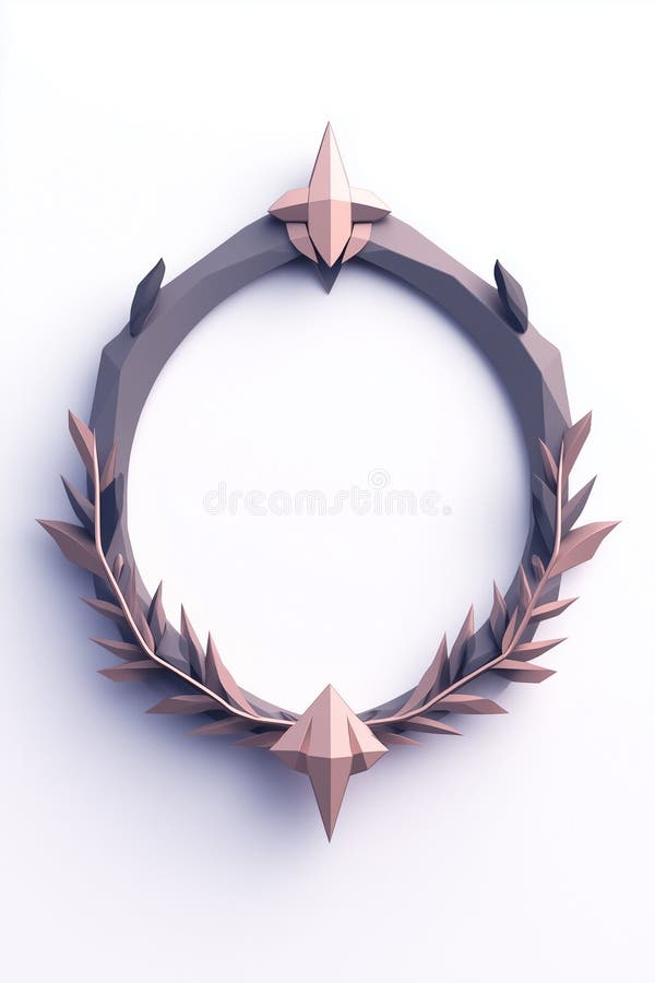 Minimalistic Low-poly 3D Frame with Geometric Design and Pastel Colors ...