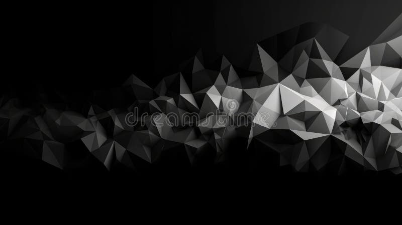Minimalistic Low-Polygon Background Design in Black and White for ...
