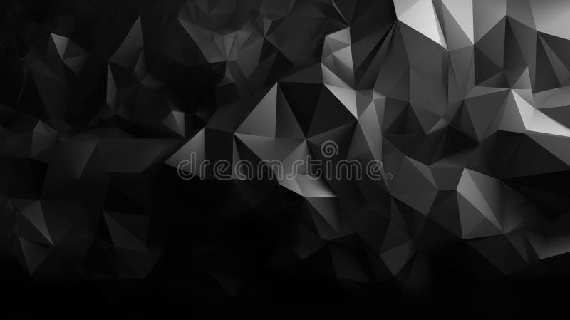 Minimalistic Low-Polygon Background Design in Black and White. Perfect ...