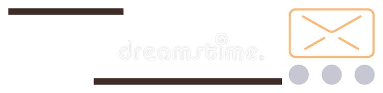 Minimalistic Mail Notification Design with Message Icon and Navigation ...