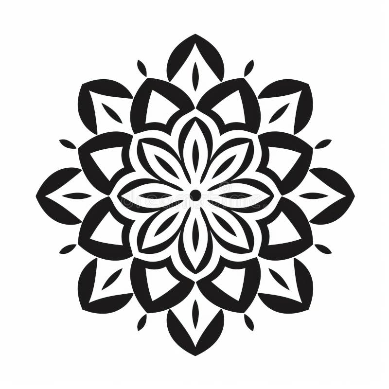 Minimalistic Mandala Pattern: Elegant and Simple Stenciled Iconography ...