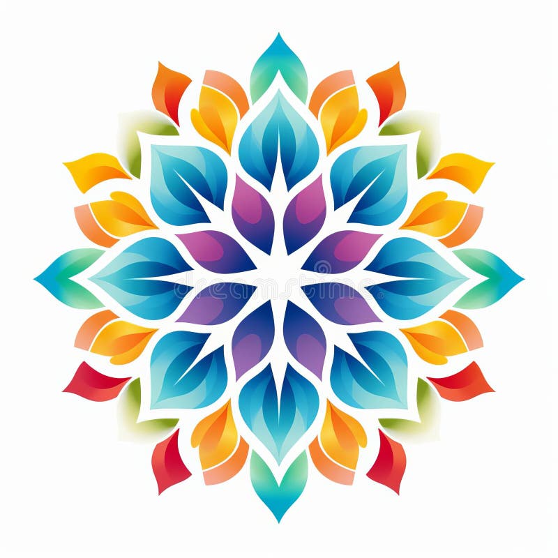 Minimalistic Mandalas Art Icon on White Background - Pattern Design ...