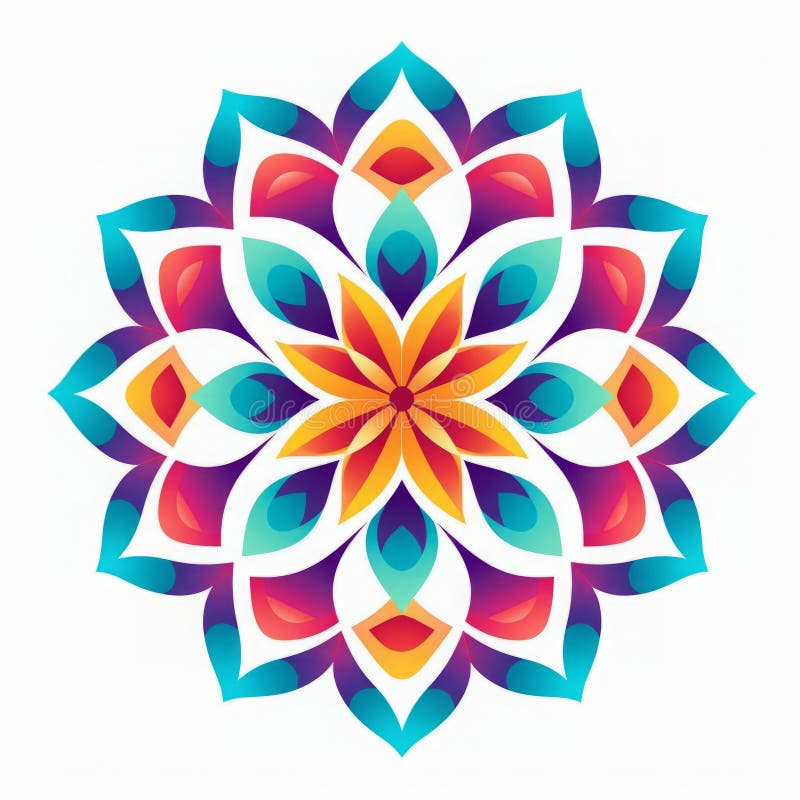 Minimalistic Mandalas: Easy Art Icon with White Background Pattern ...