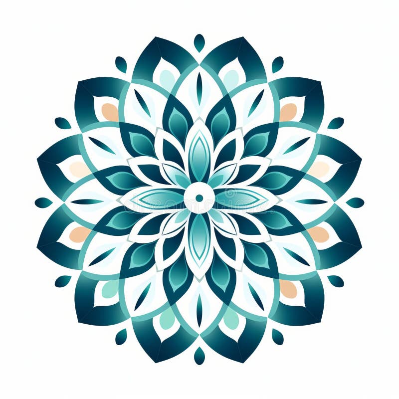 Minimalistic Mandalas Icon on White Background Pattern Design Stock ...