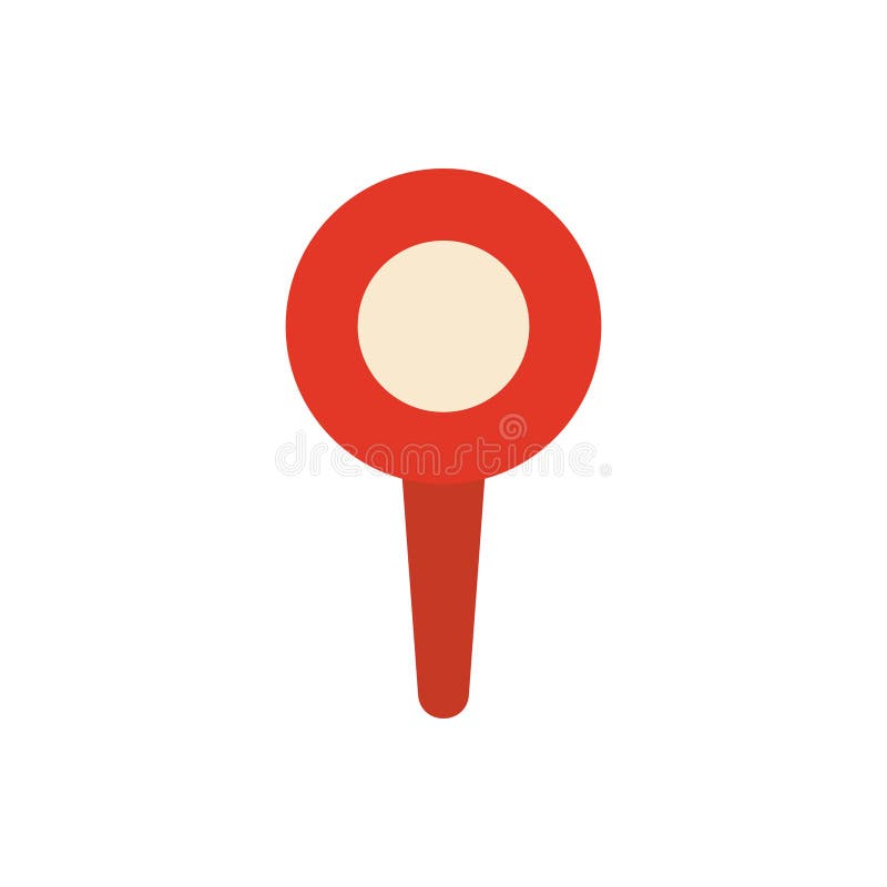 Minimalistic Map Pin Icon Isolated on a White Background Stock Vector ...