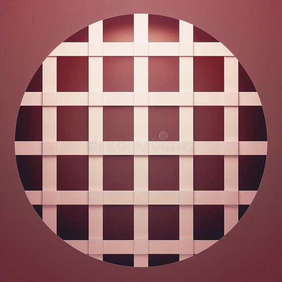 Minimalistic Maroon Grid Pattern Sphere Artwork Composition Stock ...