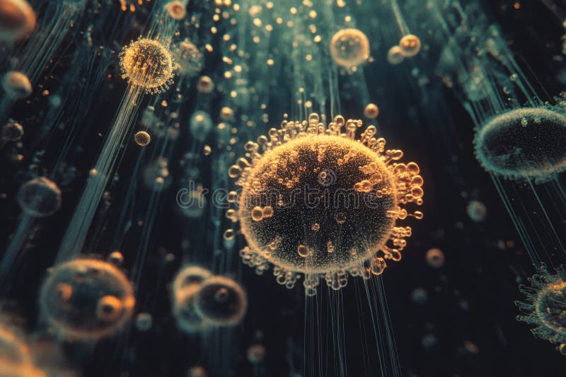 Minimalistic Microscopic View of Abstract Bio Shapes for Scientific ...