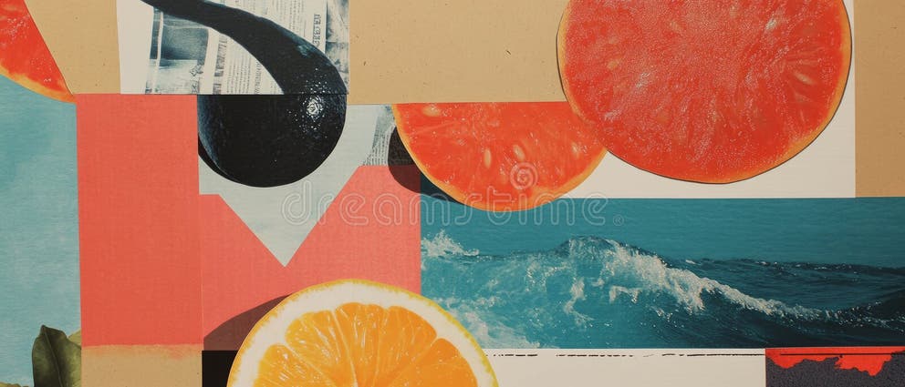 Minimalistic Mixed Media Constructivist Collage Featuring Geometric ...