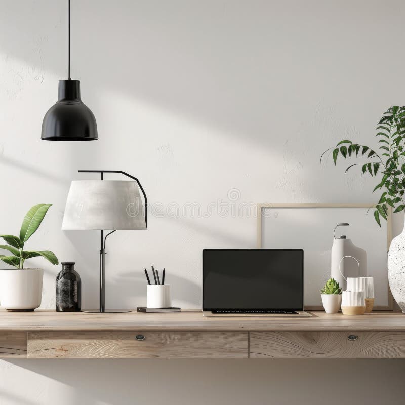 Minimalistic Mockup Scene with a Focus on Functionality. Stock ...