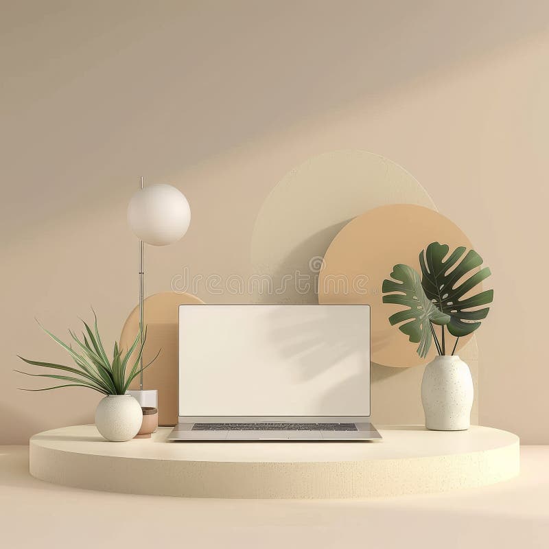 Minimalistic Mockup Scene with a Focus on Functionality. Stock ...