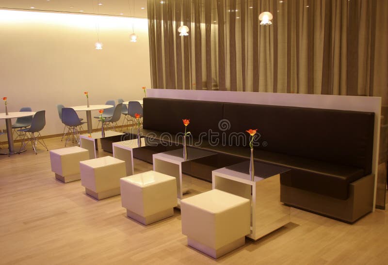 Minimalistic modern cafe stock image. Image of joint, night - 5245273