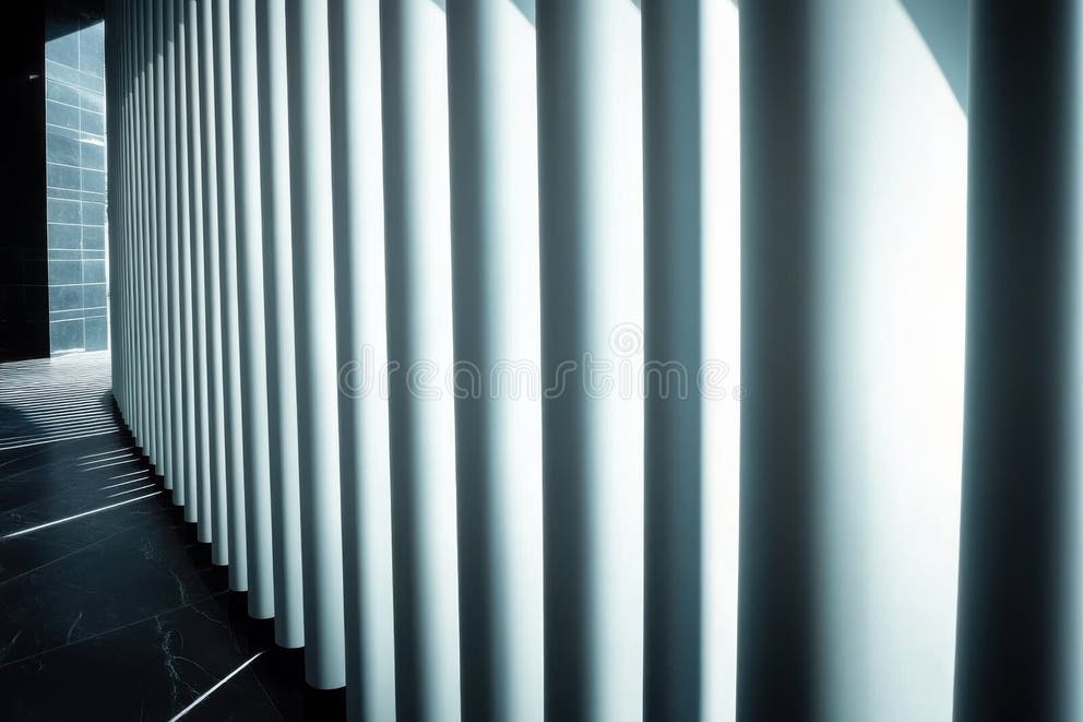 Minimalistic Modern Design with Vertical Black and White Lines Stock ...