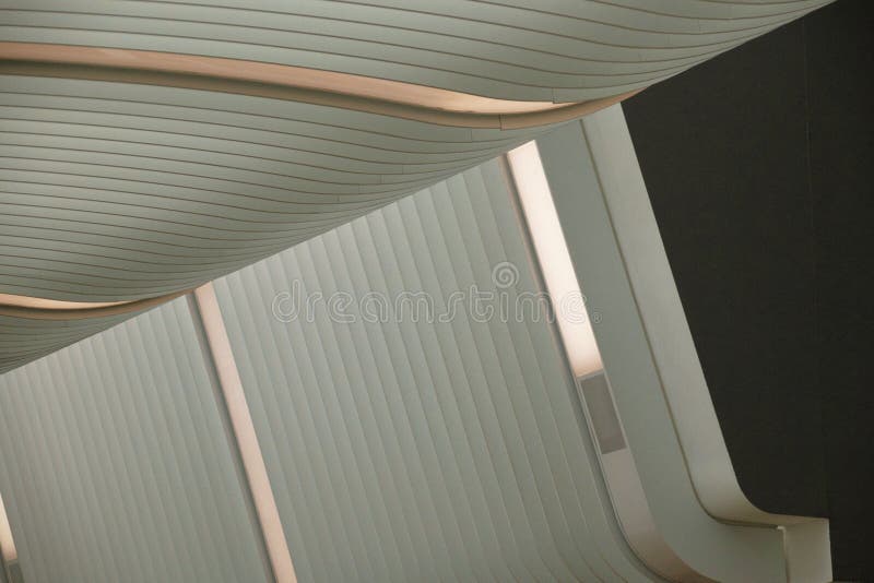 Minimalistic Modern Design of a Wall with Curvy Lines Stock Photo ...