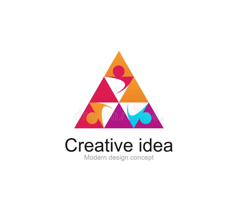 Minimalistic Modern Icon with Triangles. Logo Design Element with ...