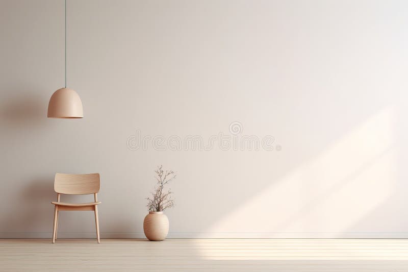 Minimalistic Modern Interior. Rays of Sun in the Room Stock ...