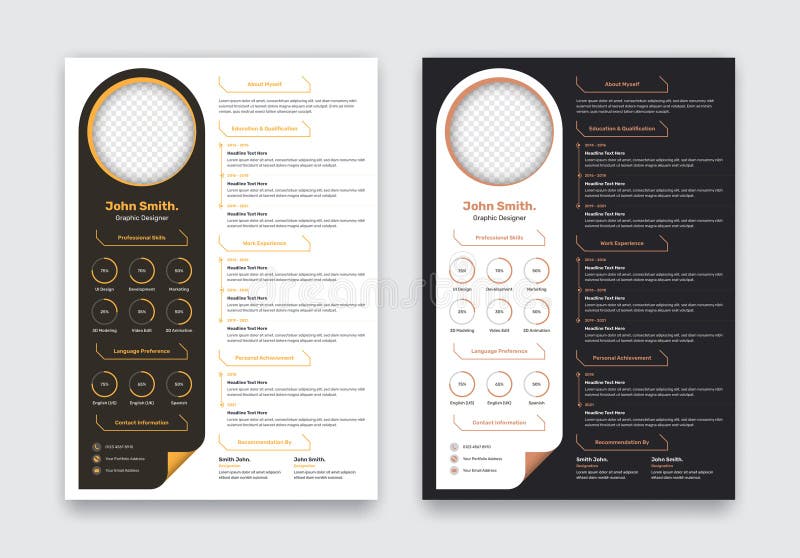 Minimalistic Modern Professional Resume or Curriculum Vitae Template ...