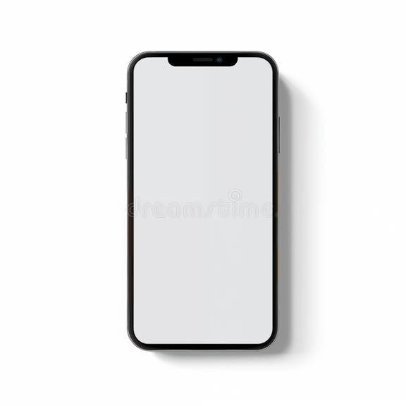 Minimalistic Modern Smartphone with Clear Matte Screen Isolated on ...