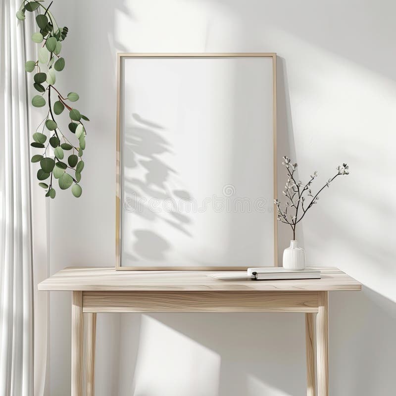Minimalistic Modern Table with a Simple Blank Table Art Horizontal A4 ...
