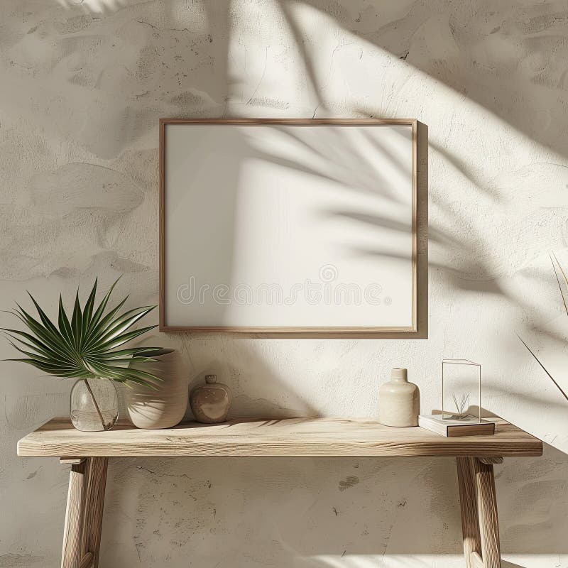 Minimalistic Modern Table with a Simple Blank Table Art Horizontal A4 ...